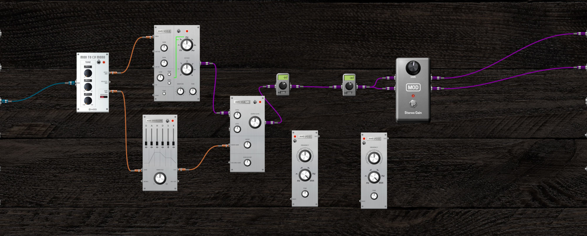 MIDI keyboard range to LFO - MOD Audio